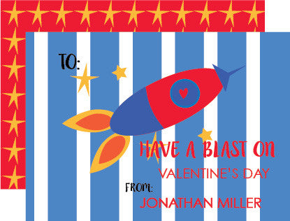 Rocket Valentine's Day Card (set of 10) | Label Circus