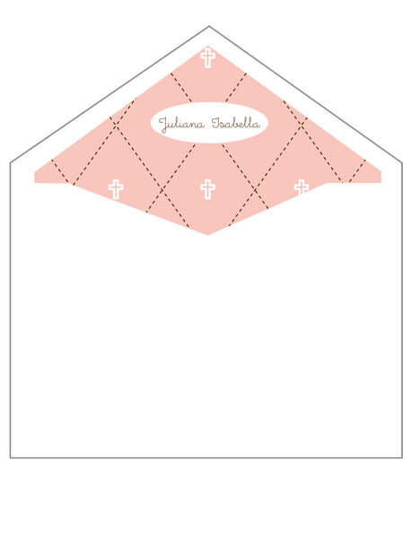 First Communion Quilt Card in Pink | Label Circus